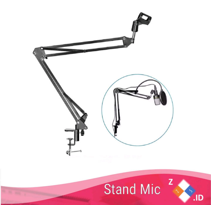 Promo Stand Jepit Arm Stand Boom for Mic Microphone | Lazada Indonesia