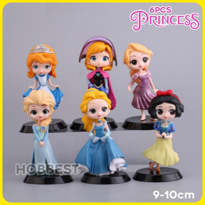 Action Figure PRINCESS isi 6 pcs - Miniatur Topper Kue Pajangan Mainan ...