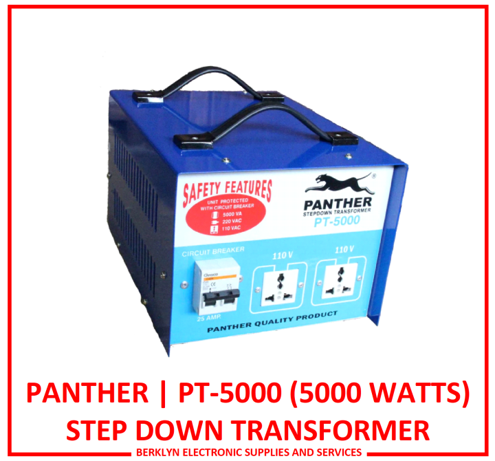 Panther PT-5000 Step Down Transformer 5000 Watts - 99% Copper | Lazada PH