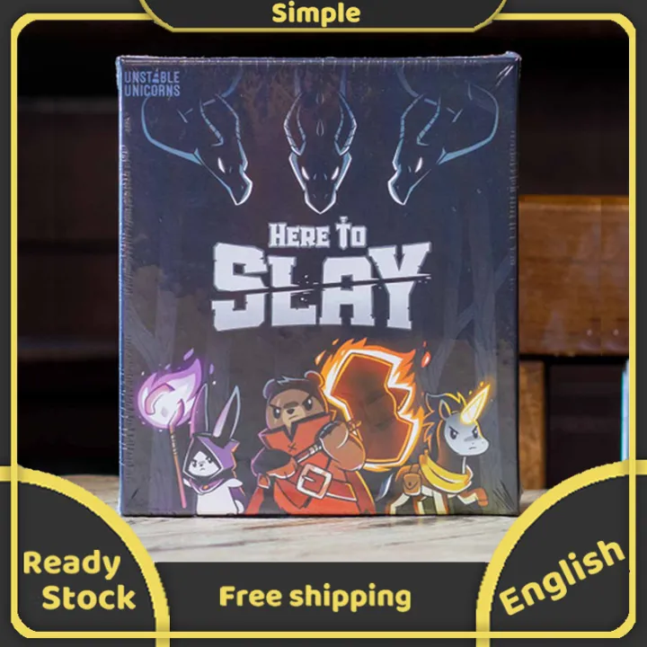 HERE TO SLAY Board Game English Version Patry Famliy Friend Game ...