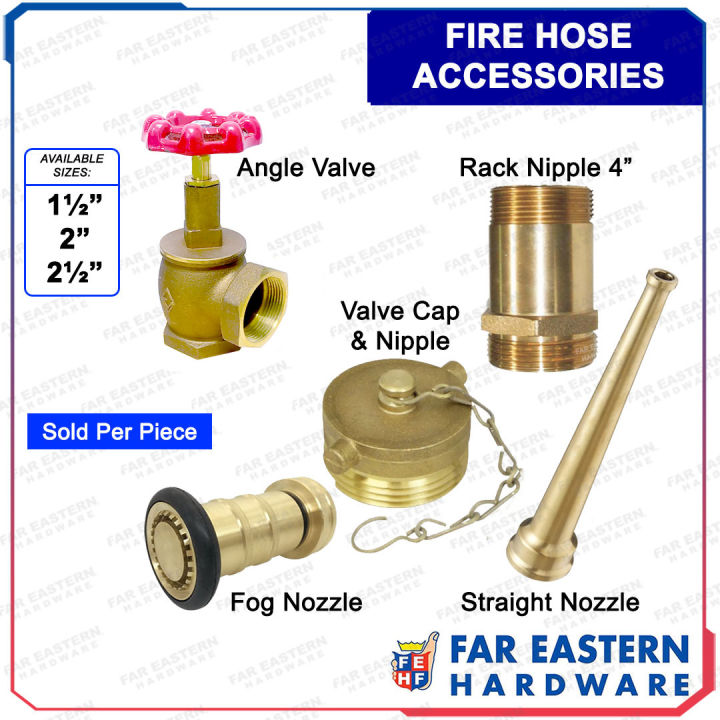 Fire Hose Coupling Accessories Brass Straight | Fog Nozzles | Angle ...