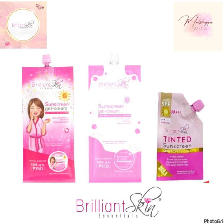 Brilliant Skin Sunscreen Gel Cream Clic 50g | Sunscreen Gel Cream Pink ...