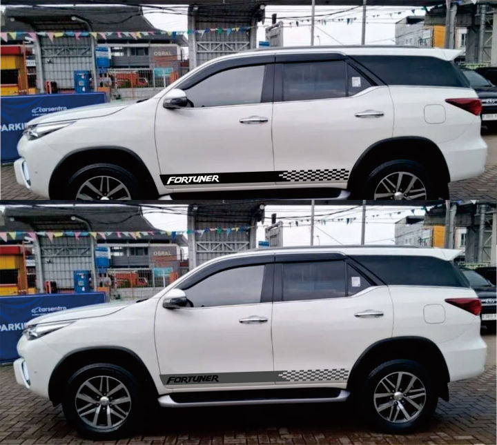 Stiker Mobil Fortuner gr Sport Lis Variasi Body Samping | Lazada Indonesia