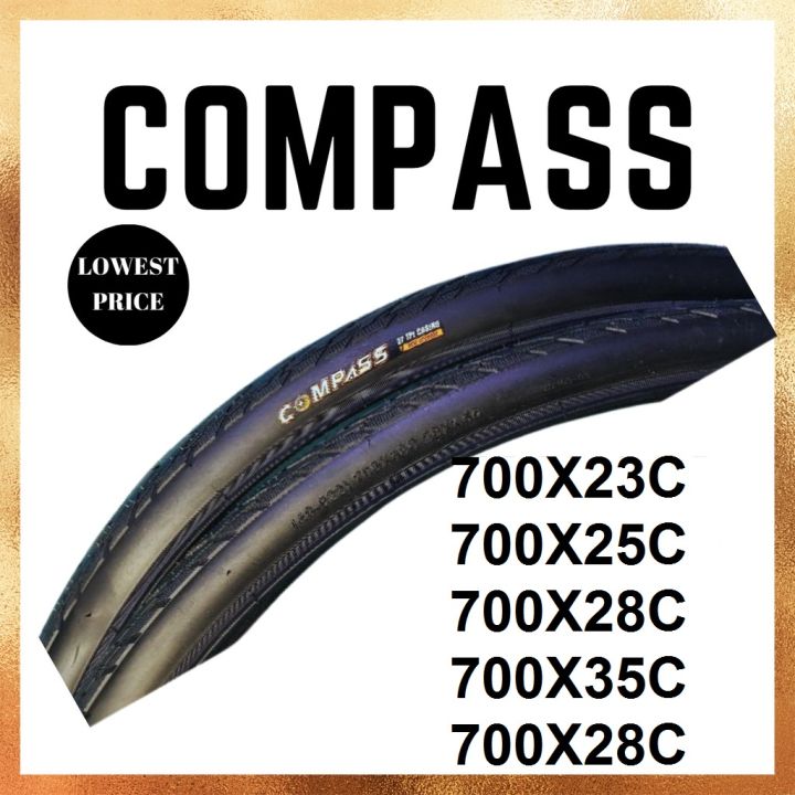Compass Tire 700cx23c/25c/28c Slick Wired | Lazada PH