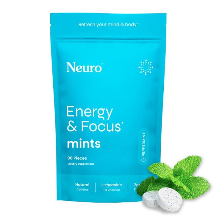 Neuro Energy Caffeine Mints (90 Pieces) - Sugar-Free Nootropic Mints ...