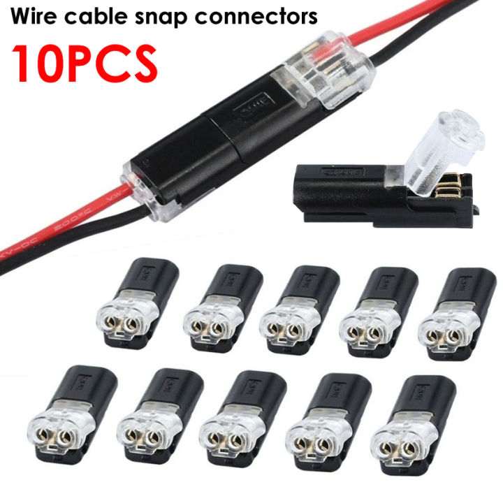 10pcs 2 Pin Way Plug Wire Cable Snap Connectors Car Waterproof ...
