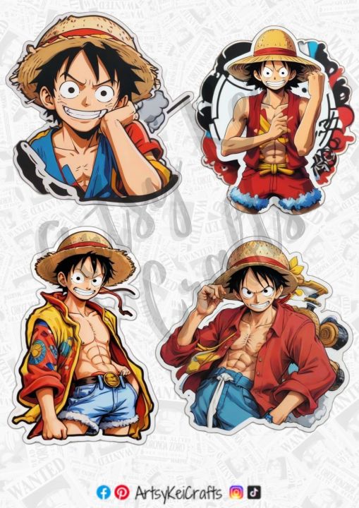Premium One Piece Vinyl Stickers | Nami, Roronoa Zoro, Monkey D' Luffy ...