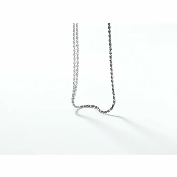 เครื่องประดับ Shangda s925 สร้อยคอเงินแท้ โซ่เชือกบิดรถ 1.2mm | Lazada.co.th