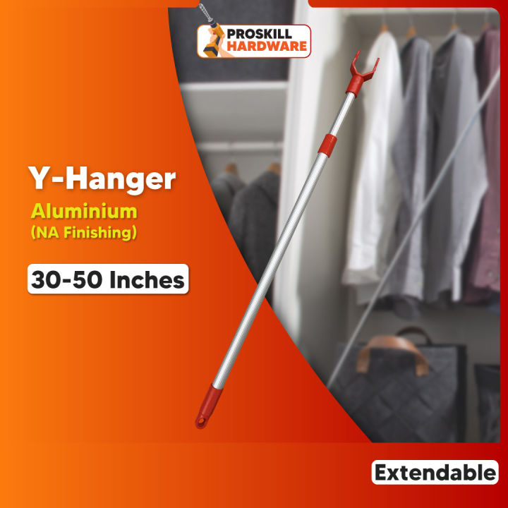 PROSKILL HARDWARE Aluminium Y-Hanger Extendable Clothes Hanger ...