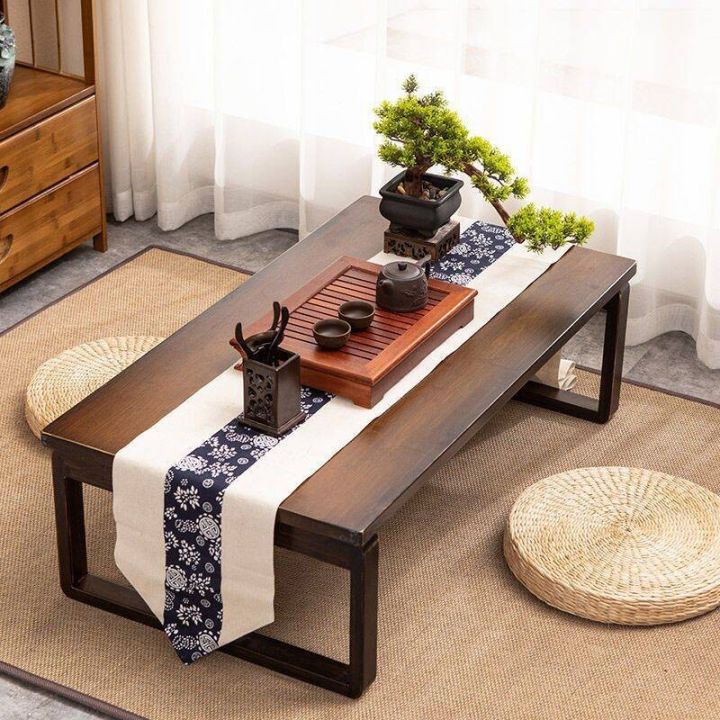 Folding table Japanese-style tatami small foldable bay coffee bamboo ...