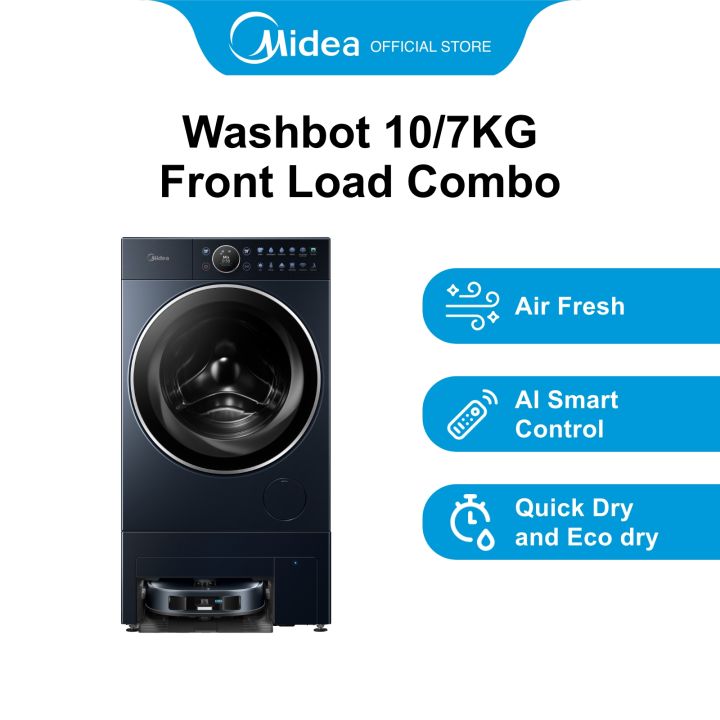 MIDEA WBMF310 Washbot 10/7KG Front Load Combo Washer | Lazada Singapore