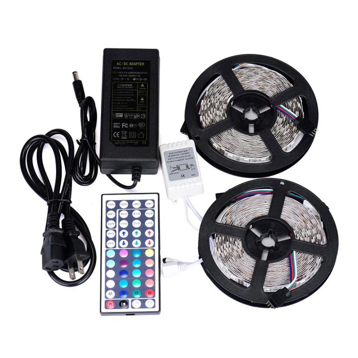 10M RGB 5050 กันน้ำไฟ LED Strip 300 SMD 44 กุญแจรีโมท 12V 5A power_xgt ...