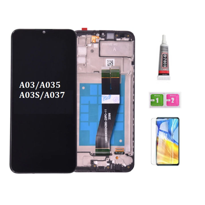 Original with Frame For Samsung A03 A035/A03S A037 LCD Display With ...