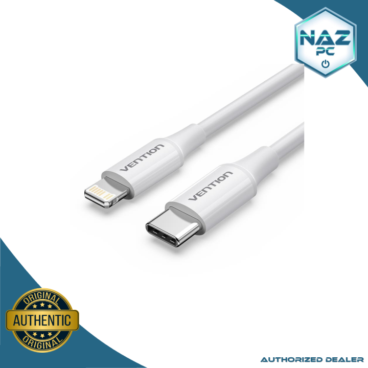VENTION TYPE C LIGHTNING CABLE WHITE | Lazada PH