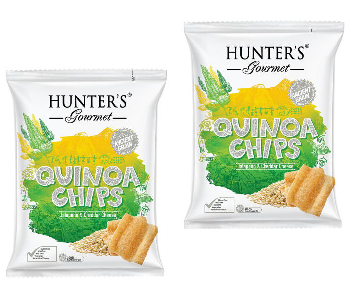 Hunter’s Gourmet Quinoa Chips – Jalapeño & Cheddar Cheese (2 x 75g ...