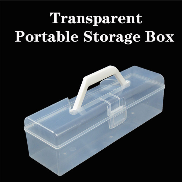 Portable Jewelry Storage Box Plastic Transparent Calligraphy Art ...