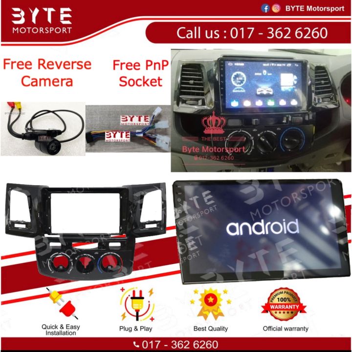 🇲🇾🔌Android Player Toyota Hilux Vigo 2005-2015 💯FOC Reverse Camera💯 🔌 | Lazada
