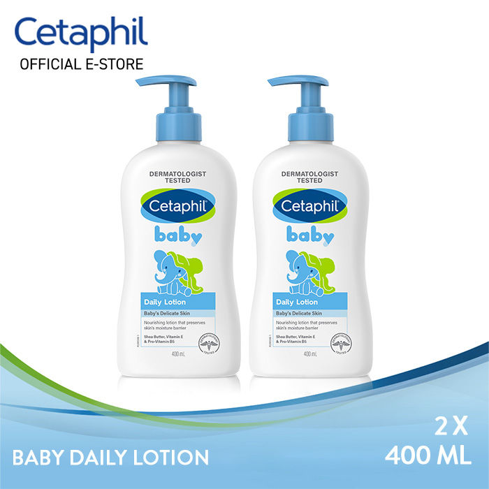 CETAPHIL BABY DAILY LIGHTWEIGHT LOTION FOR BODY 400ML x2 FOR BABY ...