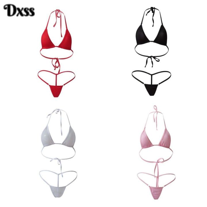 New Pajama Set Women Micro Underwear G-String Bra Micro Women Set ...