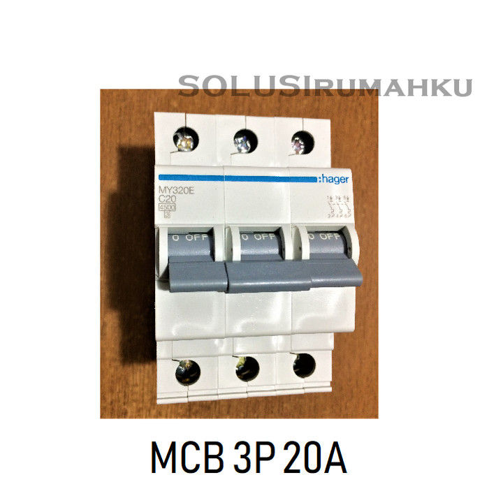 MCB 3 PHASE HAGER 20A / SIKRING 3 PAS 20 AMPERE / MCB 3P 20 A | Lazada Indonesia