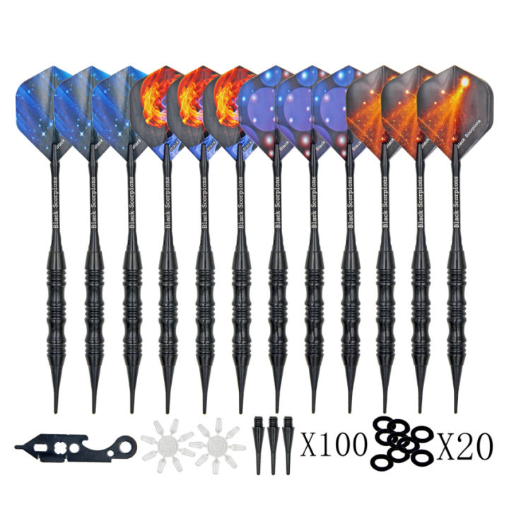 Darts with Plastic Tip, 12 Pieces Soft Darts Set, Professional Soft ...