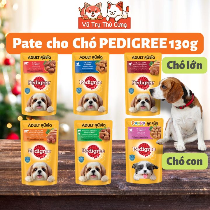 Pate Pedigree cho Chó 130g Thái Lan, Thức ăn ướt cho Chó gói lớn ...