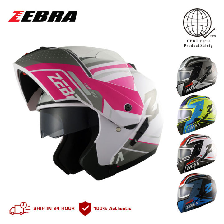 ZEBRA 602-16 Open face Helmet Men's Full Face Motorcycle Helmet Dual ...