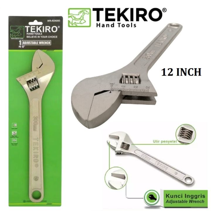 TEKIRO Kunci Inggris 12 Inch - Adjustable Wrench Kunci Inggris 12 ...