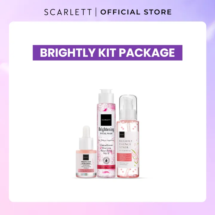 Scarlett Whitening Brightly Kit Package | Lazada Indonesia