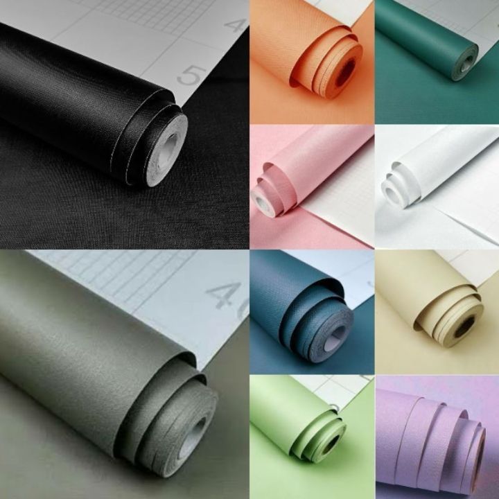 TERMURAH!!! COD (BAYAR DITEMPAT) Wallpaper Sticker Dinding Motif Polos ...