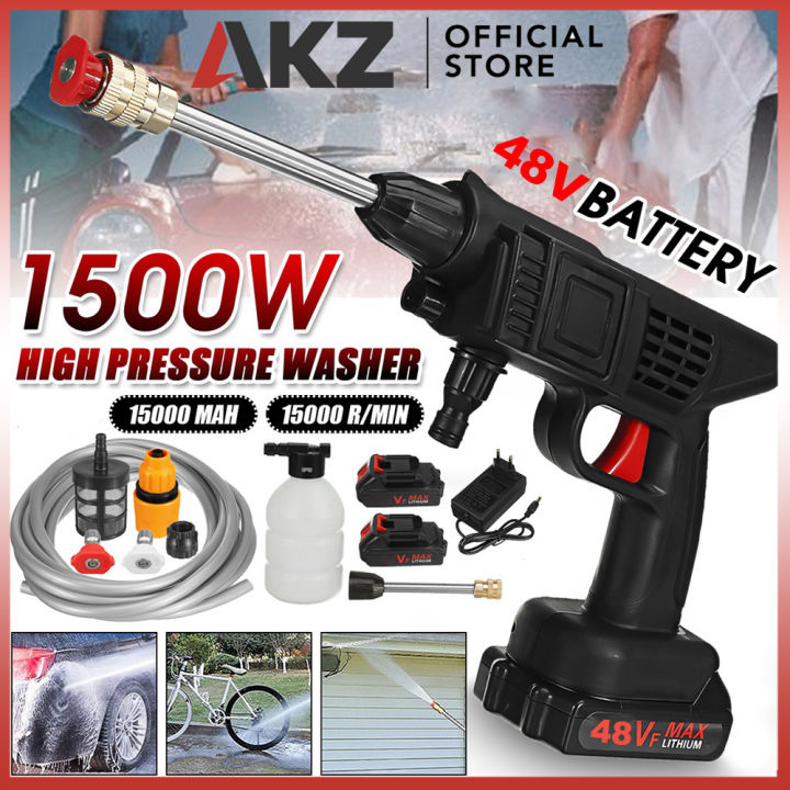 AKZ Wireless Car Washer Cordless Portable High Pressure Car Washer 48VF ...