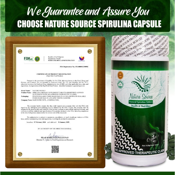 Nature Source Spirulina Tablets Health & Nutrition 0.25g | Lazada PH
