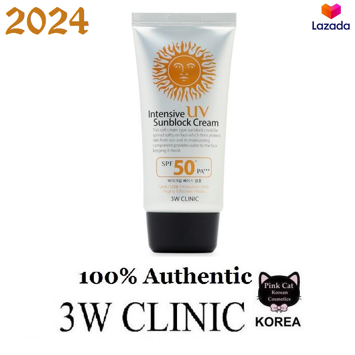 Korean Cosmetics 3W CLINIC Intensive UV Sunblock Cream 70ml | Lazada PH