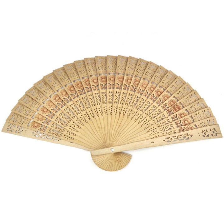 Bali Chinese Folding Bamboo Original Wooden Carved Hand Fan fit Wedding ...