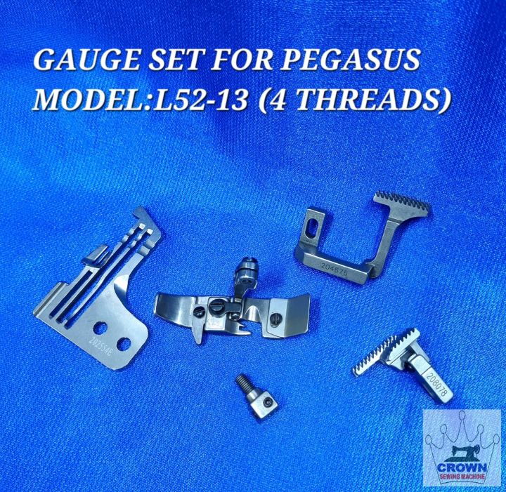 GAUGE SET PEGASUS MODEL: L52-13 (4 THREADS ) FOR EDGING SEWING MACHINE ...