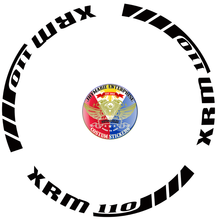 HONDA XRM 110 MAGS STICKER set for 2 mags front and rear both sides ...