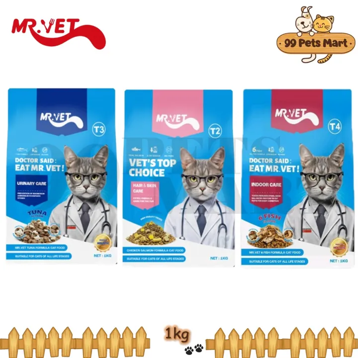 Mr.Vet Dry Cat Food 1KG Kibble Makanan Kucing Adult Kitten T1 Digestion ...