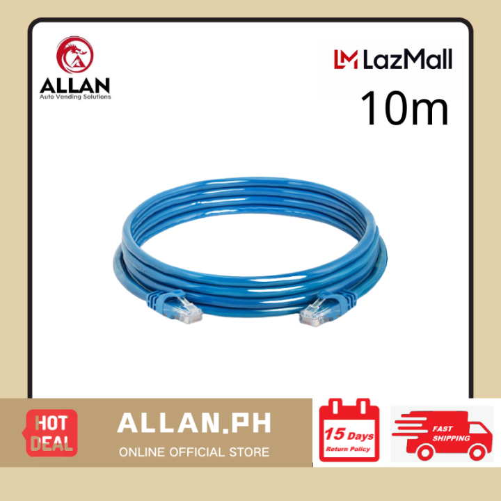 Allan Cat6 Lan Cable 10M Cat6E UTP Lan Cable Patch Cord Cable with RJ45 ...