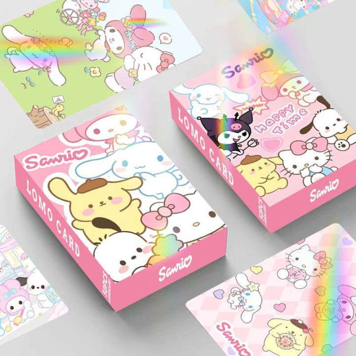 30pcs/Box Sanrio Kuromi Hello Kitty Cinnamoroll Melody Flash Laser ...