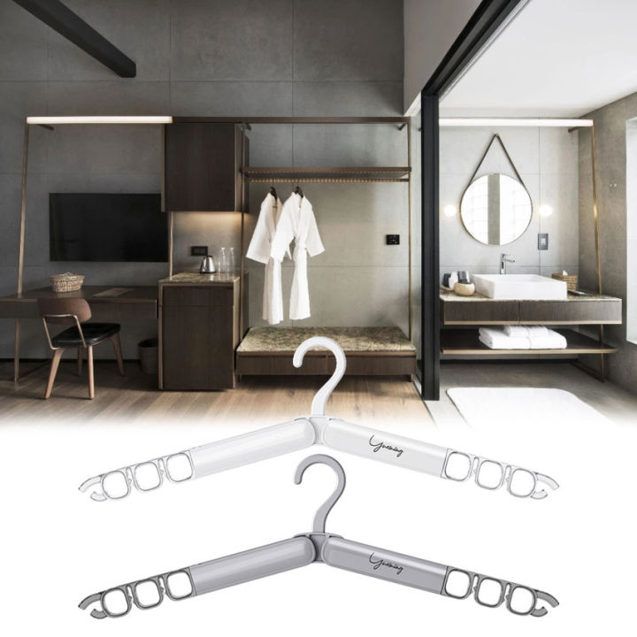 Mini Hangers for Clothes Travel Folding Telescopic Portable Clothes ...