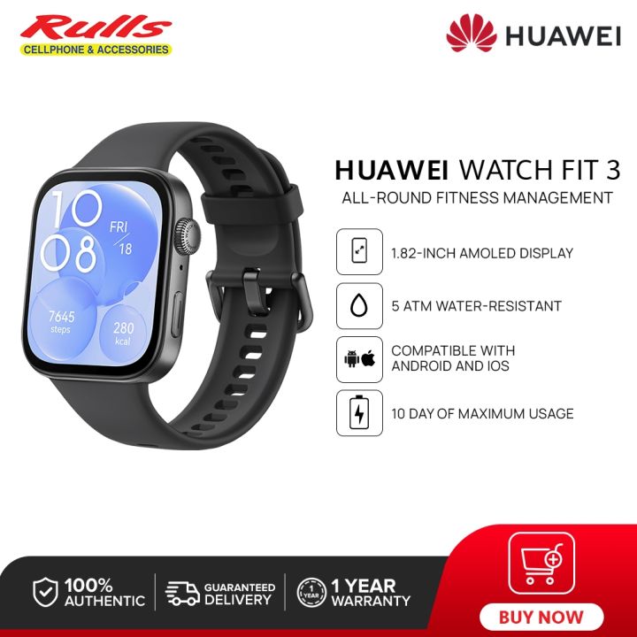 HUAWEI WATCH FIT 3 Smartwatch | 1.82 inch AMOLED | 5 ATM water ...