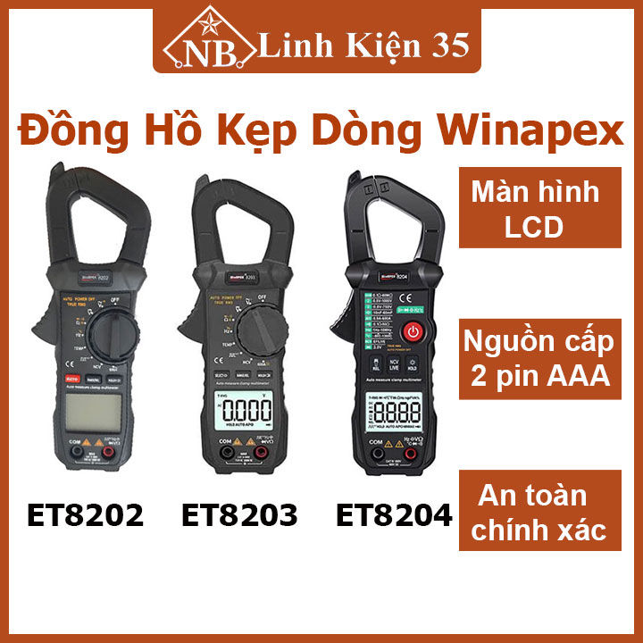 Đồng hồ kẹp dòng Winapex 8201/ 8202 / 8203 / 8204, kìm kẹp dòng kỹ ...