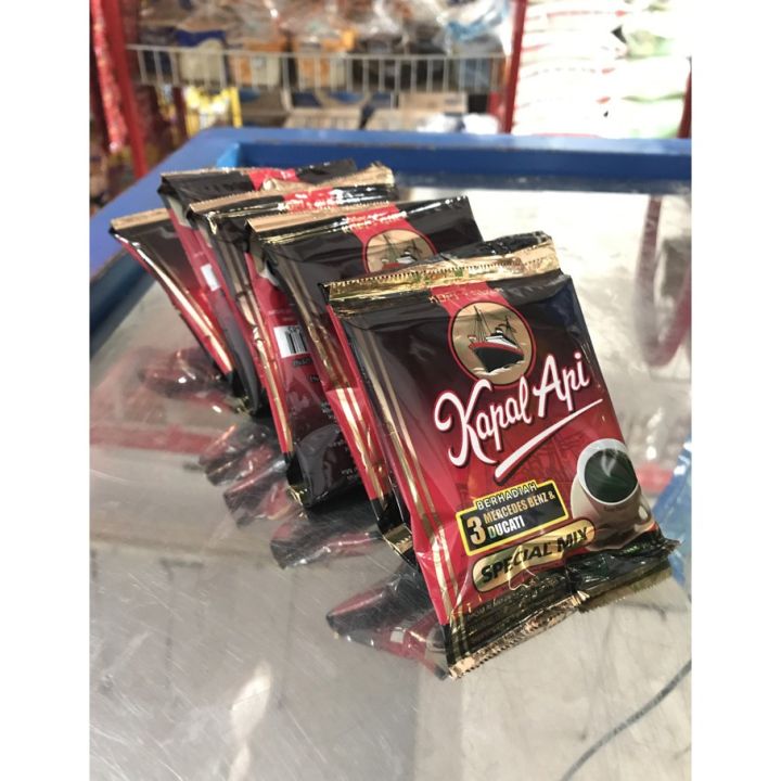 Kapal Api Special Mix 1 renceng isi 10 sachet | Kopi Hitam + Gula Kapal ...
