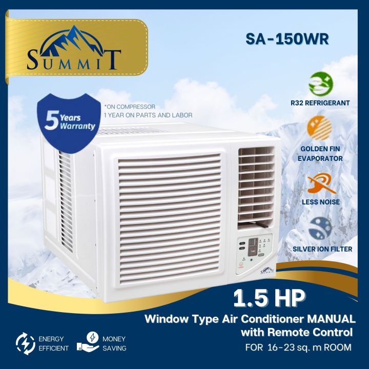 Summit Air Conditioner 1.5HP Window Type Air Conditioner with Remote ...