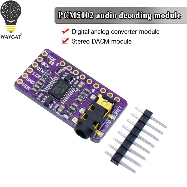 Interface I2S PCM5102A DAC Decoder GY-PCM5102 I2S Player Module For ...