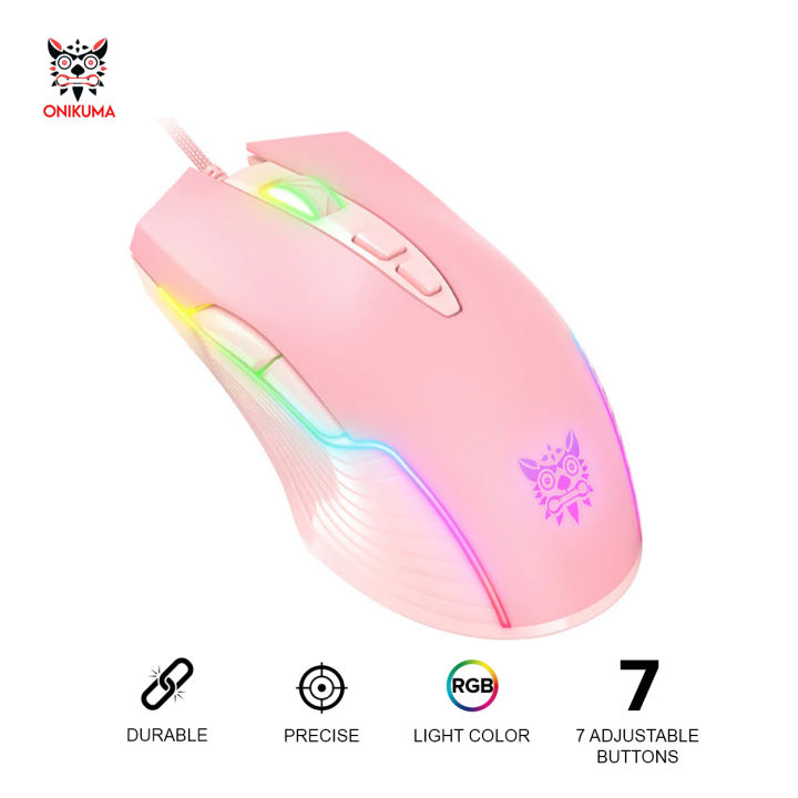 Onikuma CW905 Wired and Wireless Gaming Mouse RGB Backlit Ergonomic ...