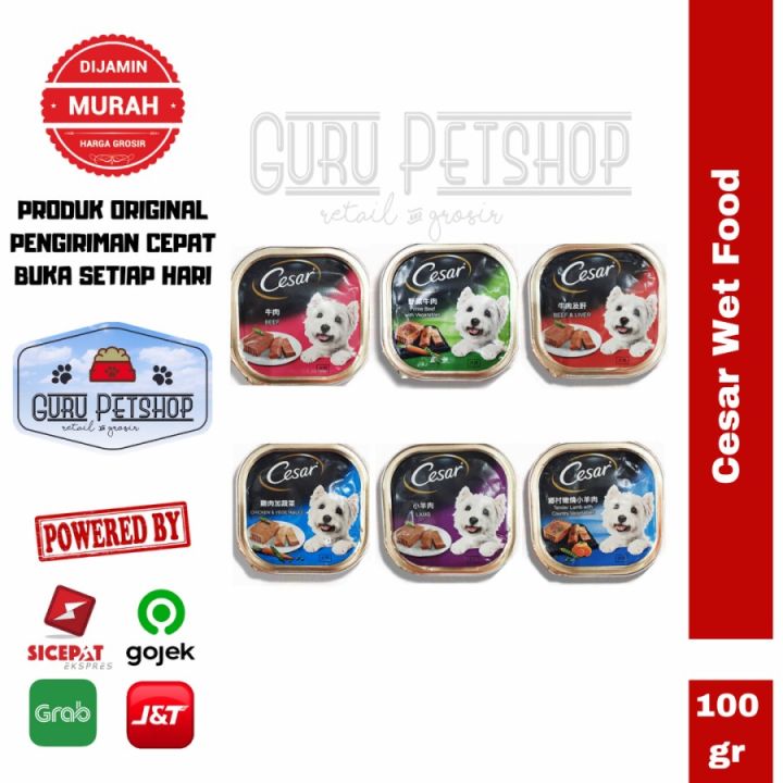 Cesar Wet 100gr / Makanan Anjing Basah / Cesar Wet Dog Food | Lazada ...