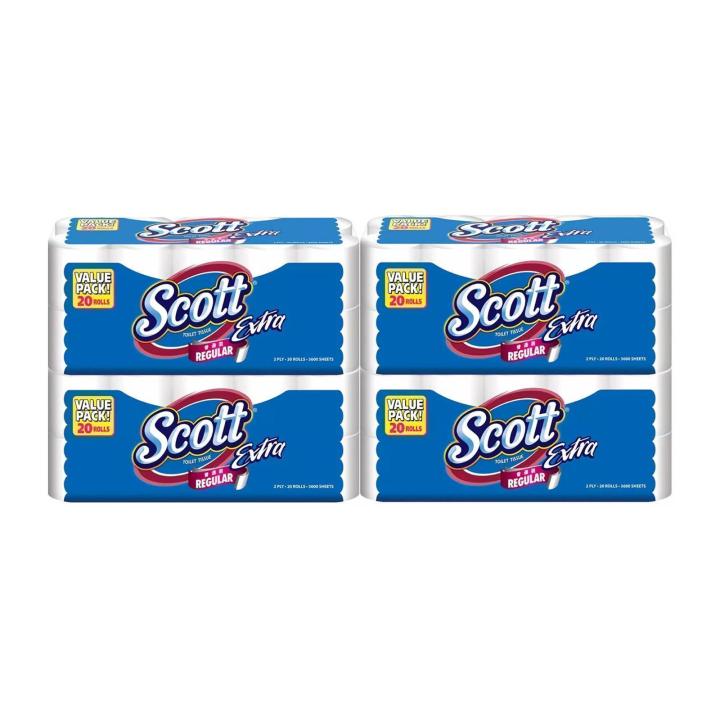 Scott Extra Regular 2-Ply Toilet Paper - 80 Rolls Cartons | Lazada ...