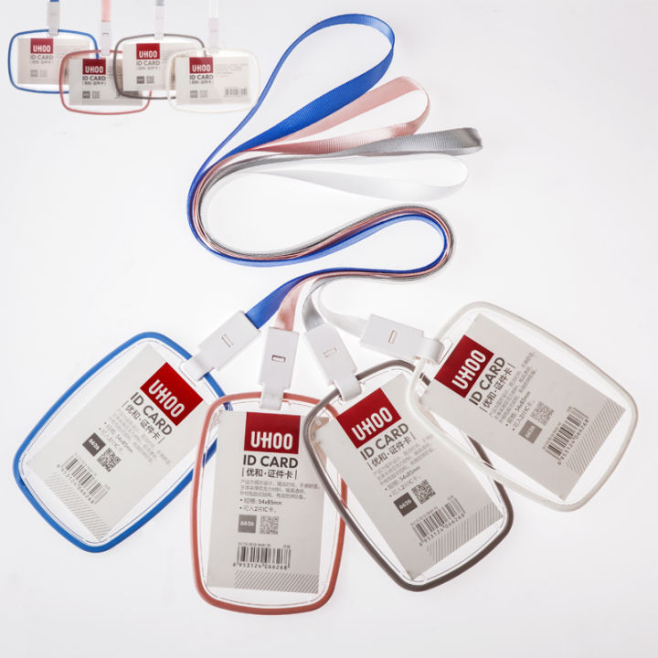 Acrylic Name Neck Badge Holder Crystal Transparent Exhibition Name Tag ...