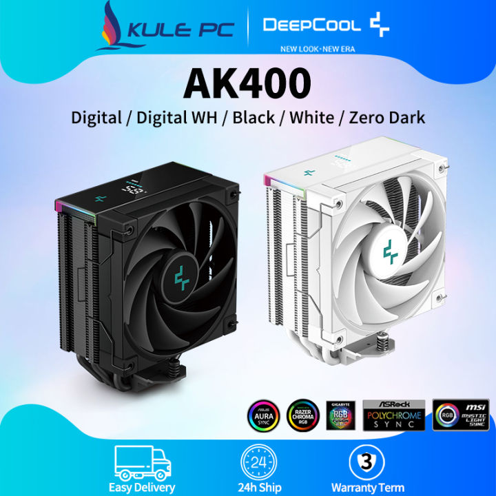 Deepcool AK400 Digital / Standard / White / Zero Dark CPU Air Cooler 4 ...